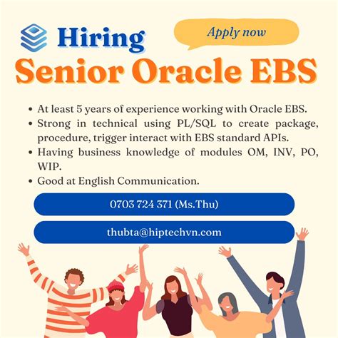 Thu Bui On Linkedin Oracle Erp Ebs Developer Consultant Senior Hiptech English