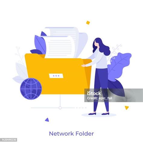 문서로 가득 찬 폴더를 들고있는 여성 데이터 네트워크의 개념 파일 관리를위한 국제 온라인 서비스 정보 조직 및 저장 배너에 대한