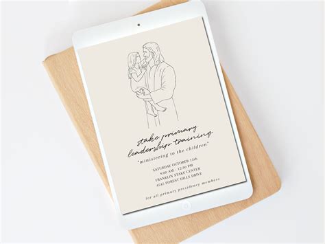 Lds Primary Invitation Primary Leadership Training Invite Simple