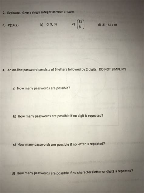 Solved Evaluate Give A Single Integer As Your Answer A