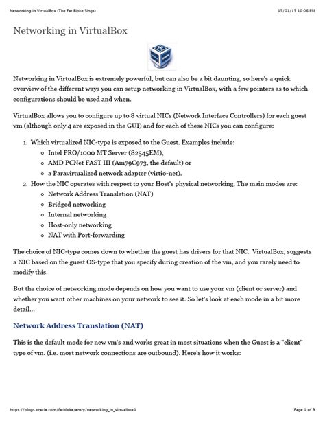 networking in virtualbox pdf