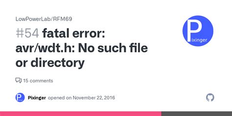 Fatal Error Avrwdth No Such File Or Directory · Issue 54 · Lowpowerlabrfm69 · Github