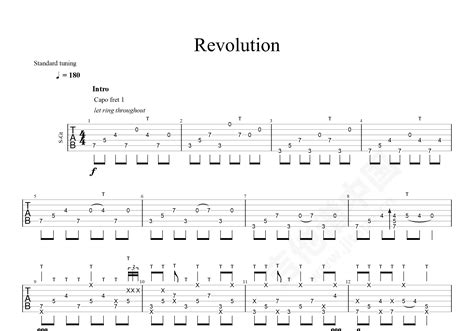 Revolution吉他谱 Conny Berghll E小调指弹谱 附音频 吉他谱中国