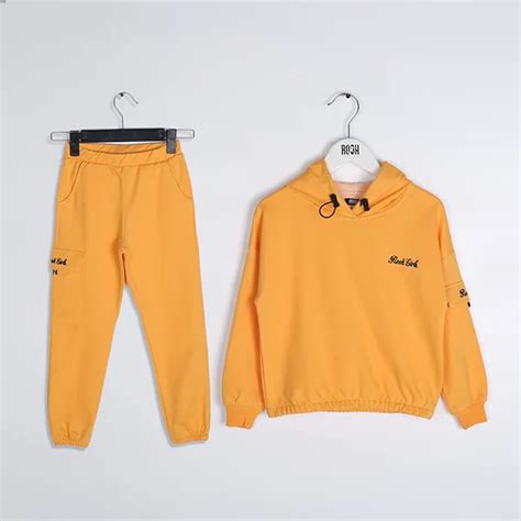 خرید هودی و شلوار جیب پاکتی دخترانه 6 تا 10 سال هپی لند