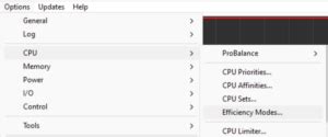 Process Lasso Efficiency Mode Rules