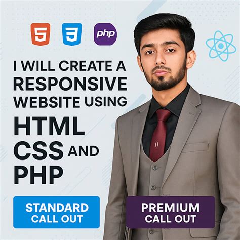Create A Responsive Website Using Html Css Php And Bootstrap By Fahadcollege Fiverr