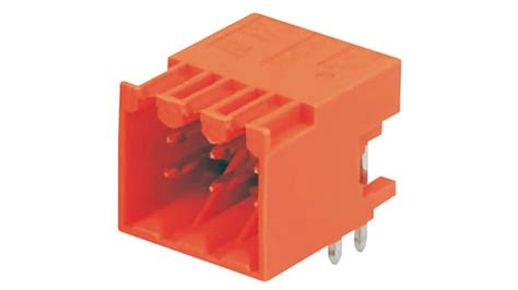 1727830000 Weidmuller 3 5mm Pitch 6 Way Right Angle Pluggable Terminal Block Header Through