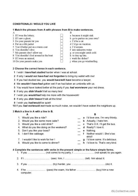 45 Conditionals Mixed Conditionals English Esl Worksheets…
