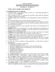 TOPIC 2 DATA SAMPLE AND VARIABLES Pdf KENYATTA UNIVERSITY