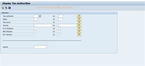 PC M UAUTU SAP Tcode Utilities Tax Authority Util