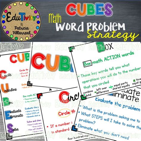 Cubes Math Word Problem Strategy Math Words Math Word Problems Math Word Problem Strategy
