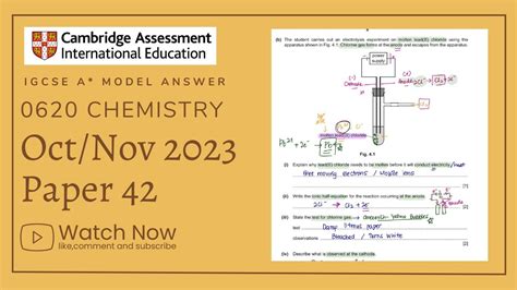 Igcse Chemistry Paper 42 Octnov 2023 062042on23 Q1 3 Solved