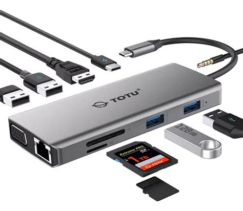 Hub Usb C Hub Tipo C Adaptador Totu En Con Ethernet Cuotas sin interés