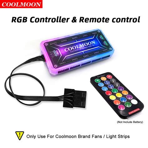 Coolmoon Rgb Fans Remote Controller 12v 5a Color C Grandado