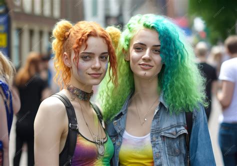 Premium Photo Two Lesbian Women Outdoors Portrait Of Two Gay Girls At
