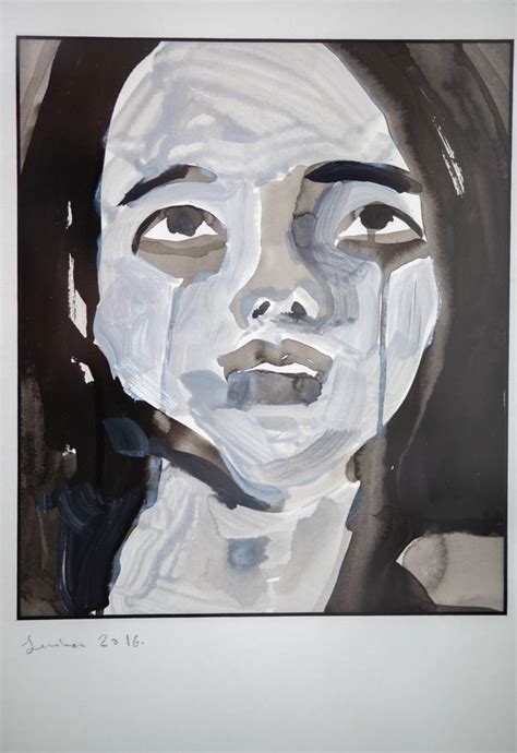 Hesitant Portrait Drawing By Saina Heshmati Saatchi Art