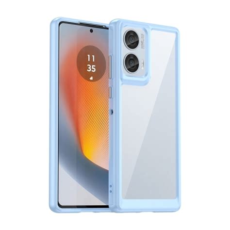 Capa Motorola Edge Fusion Tpu E Acrilico Azul