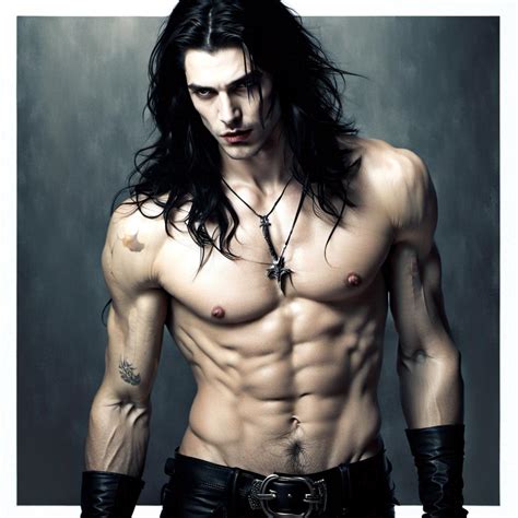 Long Black Hair Shirtless Hot Vampire Guy By Mrsgomez2024 On Deviantart