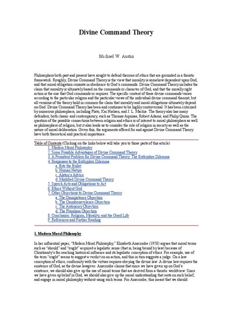 Divine Command Theory Philosophy Pdf Pdf Divine Command Theory Omnipotence