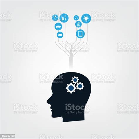 기계 학습 인공 지능 및 아이콘과 인간의 머리와 네트워크 디자인 컨셉 Speech Recognition에 대한 스톡 벡터 아트 및 기타 이미지 Speech