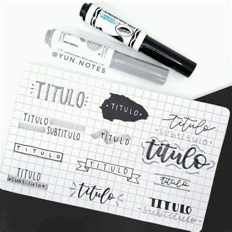 Títulos Blanco Y Negro Libreta De Apuntes Apuntes Titulos Bonitos