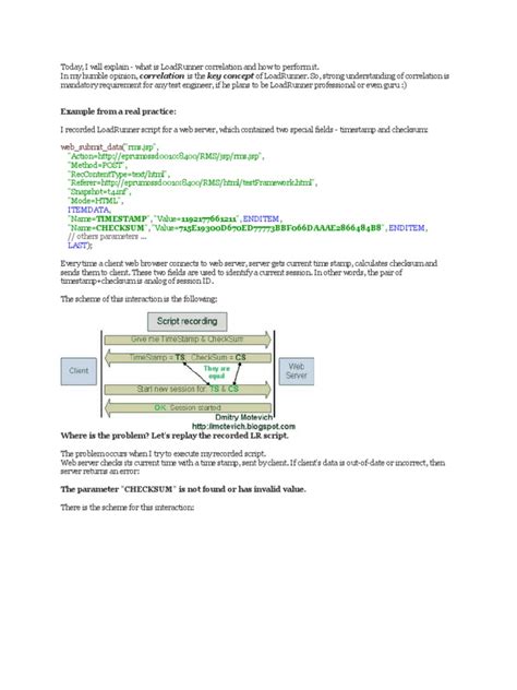 Correlation Steps Load Runner Pdf Internet And Web World Wide Web