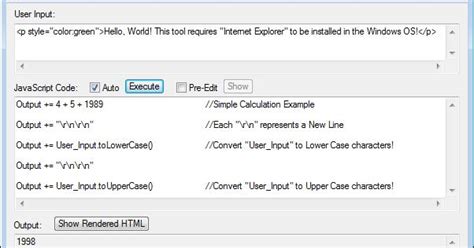 How To Create Javascript Codes In Real Time Windows Portable Apps