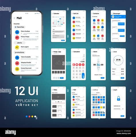 Screen Wireframes Mobile Interface App Wireframe Kit Ui Vector Templates Application Ui