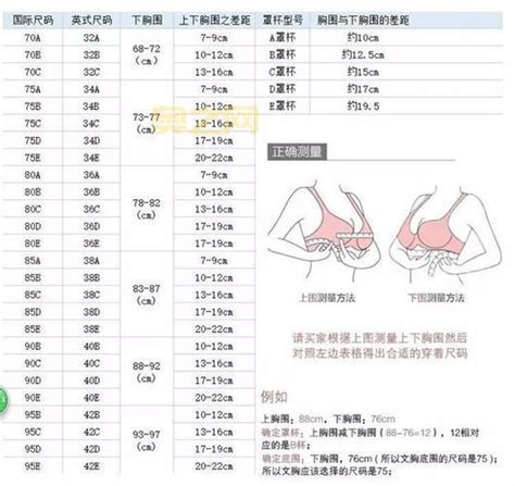 34B胸围的标准尺寸是多少详细解析内衣尺码 奥之网