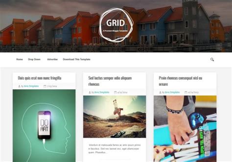Grid Responsive Blogger Template • Blogspot Templates 2025