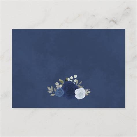 Rustic Blue Boho Floral Wedding Wishing Well Enclosure Card Zazzle