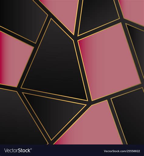 Rose Gold Mosaic Geometric Abstract Background Vector Image
