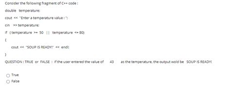 Solved Consider The Following Fragment Of C Code Double