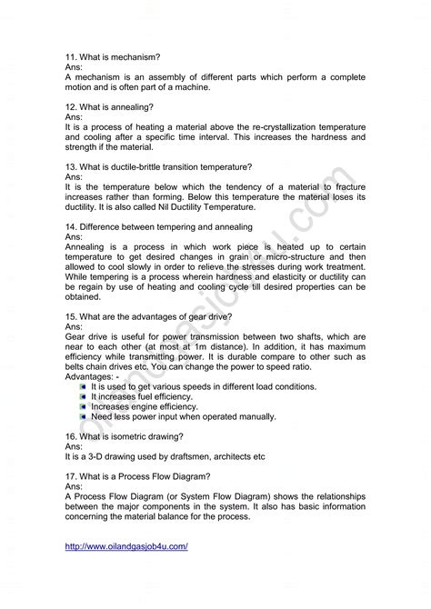 25 Best Mechanical Engineering Interview Questions And Answers Pdf Free Download PDF