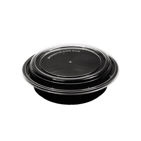 Round Black Base Containers Khaleej Pack