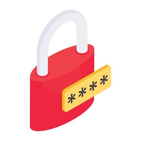 An Isometric Design Icon Of Password Lock 36443578 Vector Art At Vecteezy