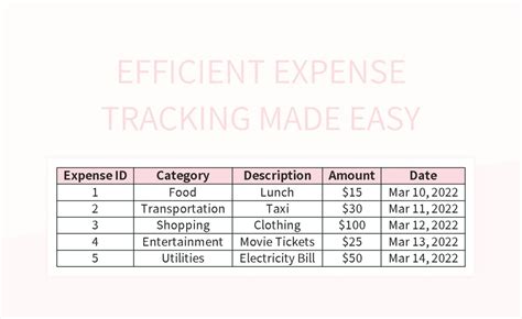 Efficient Expense Tracking Made Easy Excel Template And Google Sheets