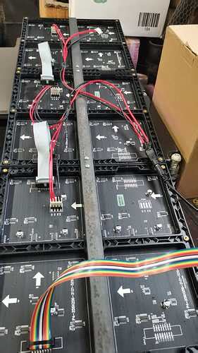 Unable To Manage Multiple RGB LED Matrix Panels As A Single Display LEDs And Multiplexing