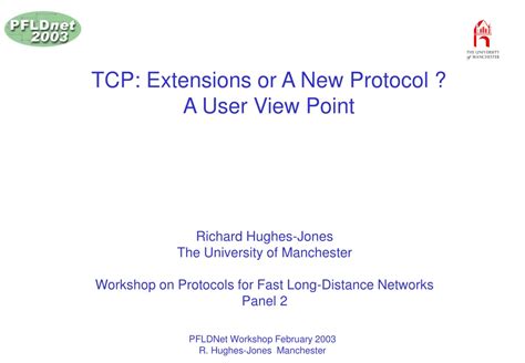 PPT TCP Extensions Or A New Protocol A User View Point PowerPoint Presentation ID