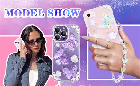 Amazon Com Goocrux In Case For Apple IPhone D Butterfly Clear With Design Aesthetic For