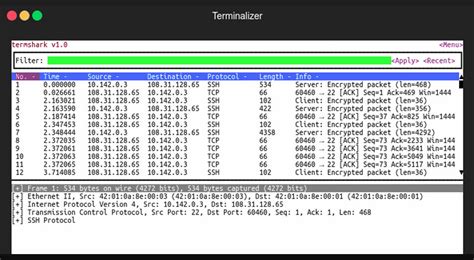 Termshark Terminal UI For TShark CYBERPUNK