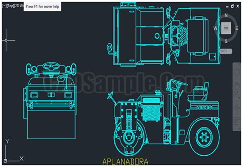 Roller Machine Cad Dwg Block