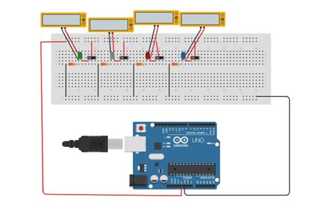 Circuit Design Prácticas De Electrónica Con Arduino Tinkercad
