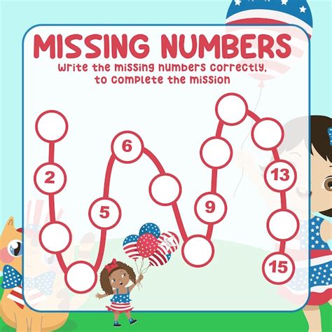 Premium Vector Missing Numbers Write The Answer Correctly Educational Printable Math Worksheet