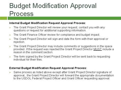 Training Module 5 Budget Modifications Connecticut Advanced Manufacturing