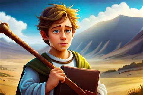 Premium Ai Image David From The Bible Capturing His Youthful Courage