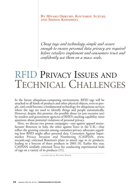 PDF RFID Privacy Issues And Technical Challenges