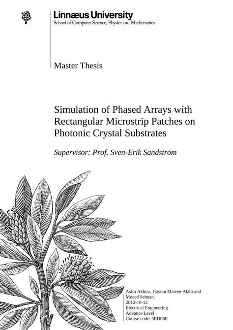 Pdf Simulation Of Phased Arrays With Rectangular Microstrip 561668