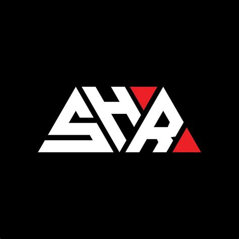 Shr Triangle Letter Logo Design With Triangle Shape Shr Triangle Logo