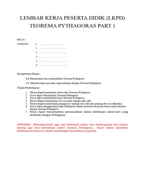 Lkpd Pythgoras Part1 Pdf